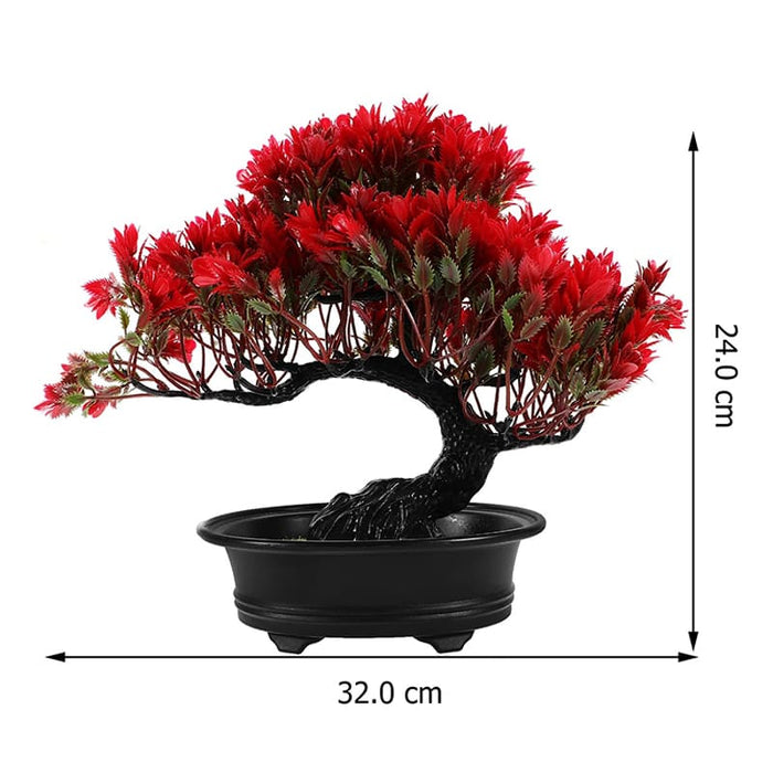 Bonsaï Artificiel Rouge | Plante Artificielle Déco